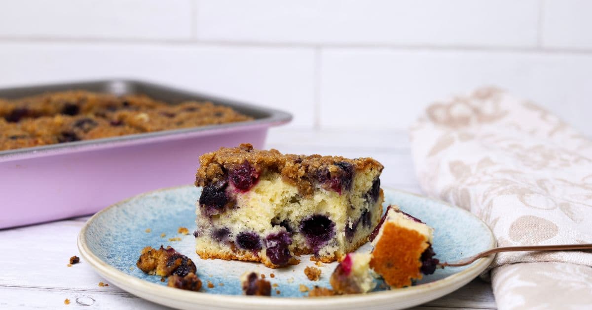 Sourdough Blueberry Buckle - The Pantry Mama